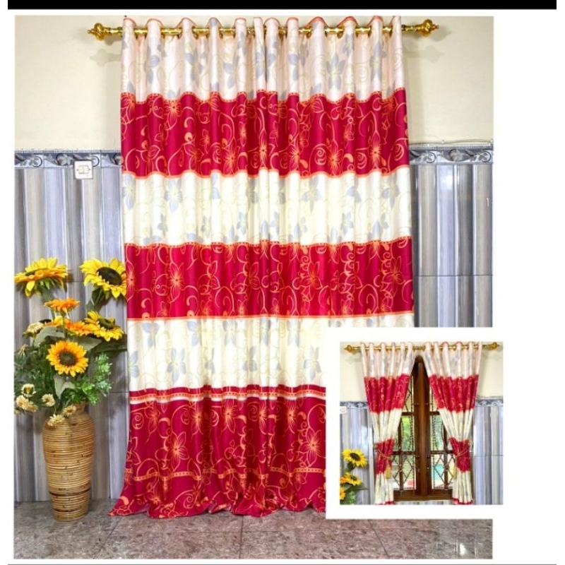 Jual gorden pintu dan jendela ring 12 motif red excelco | Shopee Indonesia