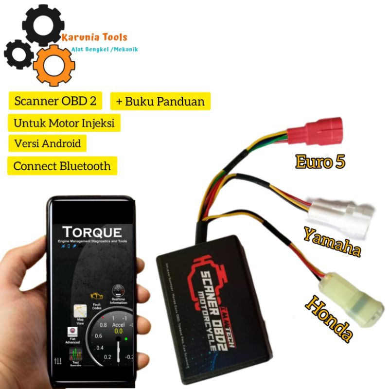 Jual Scanner Scaner OBD 2 Honda Yamaha Euro5 Model 3 Socket & Model 2 ...