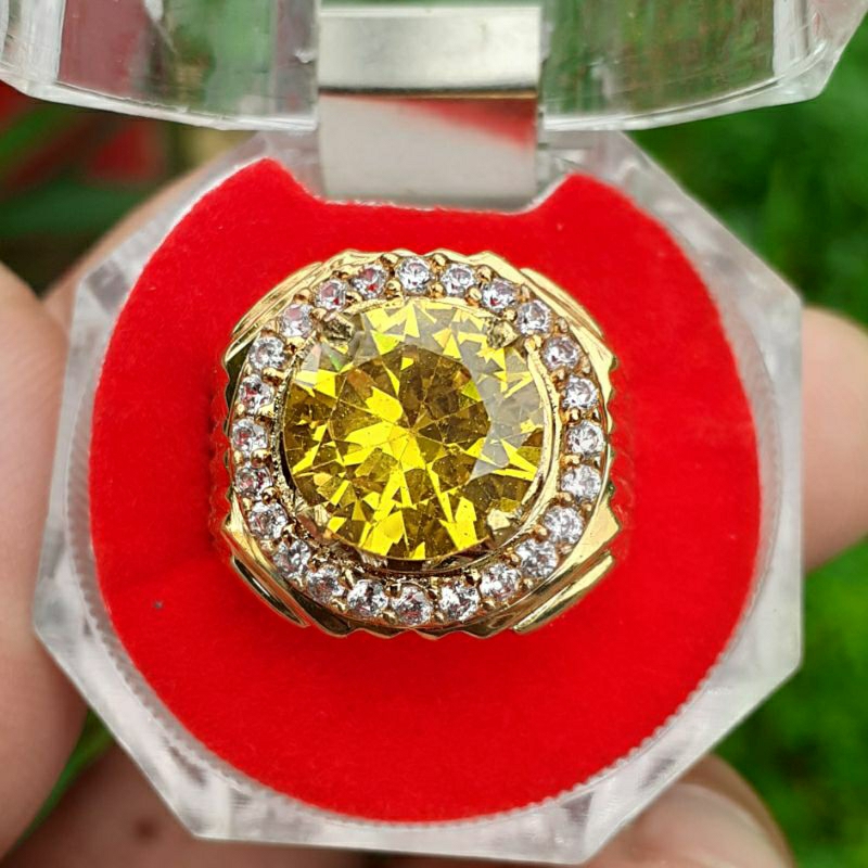 Jual CINCIN BATU YELLOW TOPAZ SUPER ELEGANT MEWAH | Shopee Indonesia