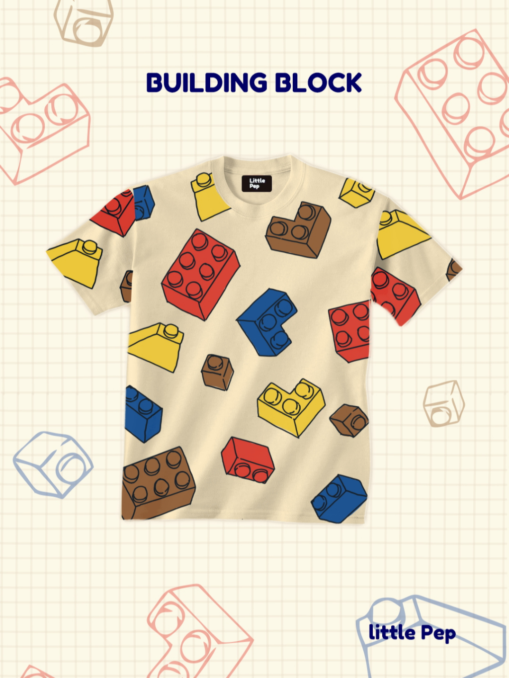 Jual Little Pep - Building Block - Baju anak dan dewasa motif brick ...
