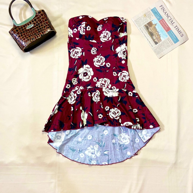 Jual Vintage Dress Rose Merah Sexy Party Show [ THRIFT PRELOVED PL ...