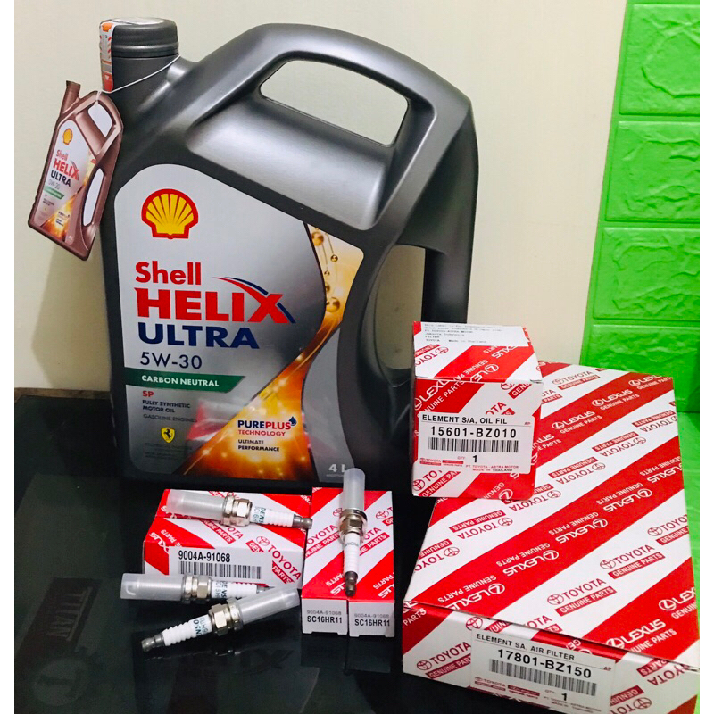 Jual Paket oli shell helix ultra 5W 30 4L / Filter # BUSI # Oli AVANZA ...
