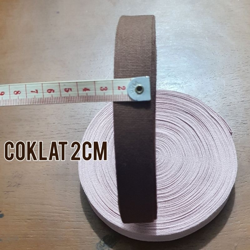Jual pita katun/pita label/pita canvas katun ukuran 2cm & 2,5cm ...