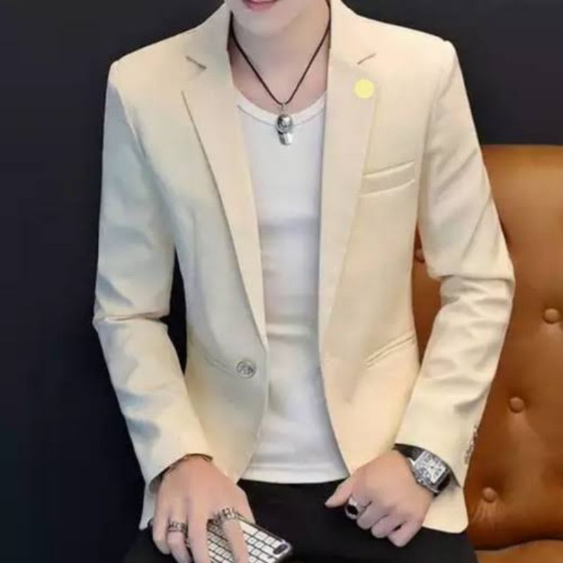 Jual Jas blazer pria, Blazer Korea, Jas Korea, Blazer casual, Blazer ...