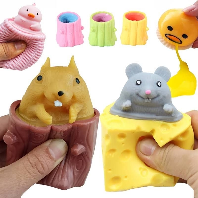 Jual Squishy Pop Up Squirrel Mainan Anak Silikon Tikus Katak Tupai ...