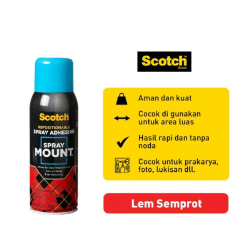 Jual 3M SCOTCH SPRAY MOUNT LEM SEMPROT ORIGINAL | Shopee Indonesia