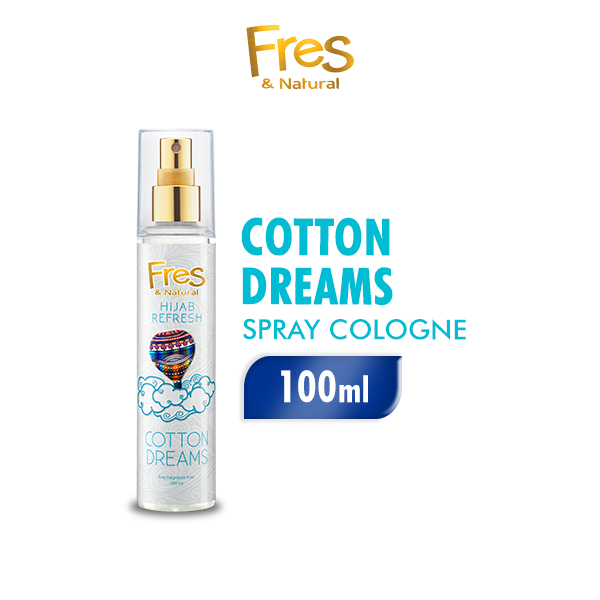 Jual Fres & Natural Spray Cologne Hijab Refresh Cotton Dreams Botol 100 ml | Shopee Indonesia
