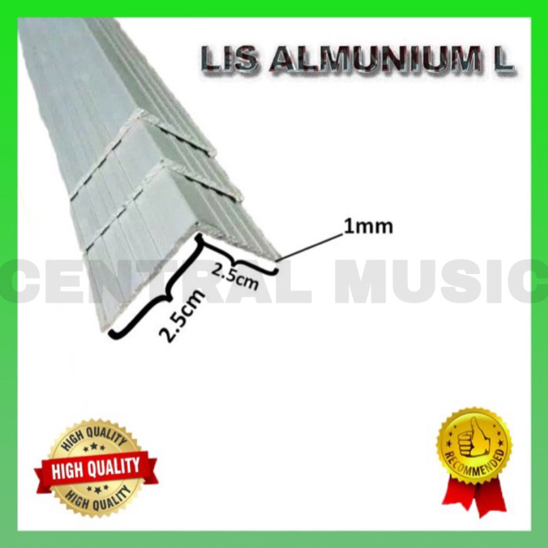 Jual SIKU HARDCASE LIS ALUMINIUM MODEL 'L' PANJANG 3 METER SILVER ...