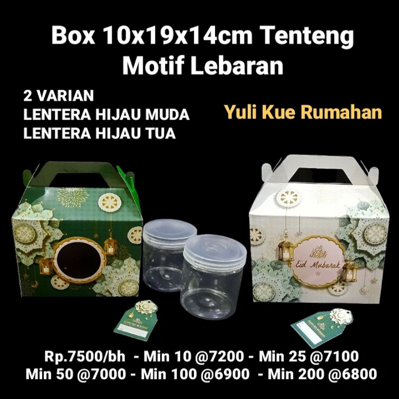 Jual Box 10x19x14cm Tenteng Motif Lebaran Muat 2 toples Tabung 800ml ...