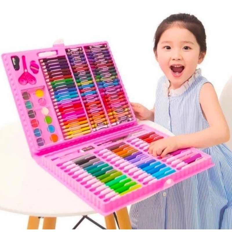 Jual CRAYON ANAK SET 86PCS IN 1 PENSIL WARNA ANAK SET LENGKAP KRAYON ...
