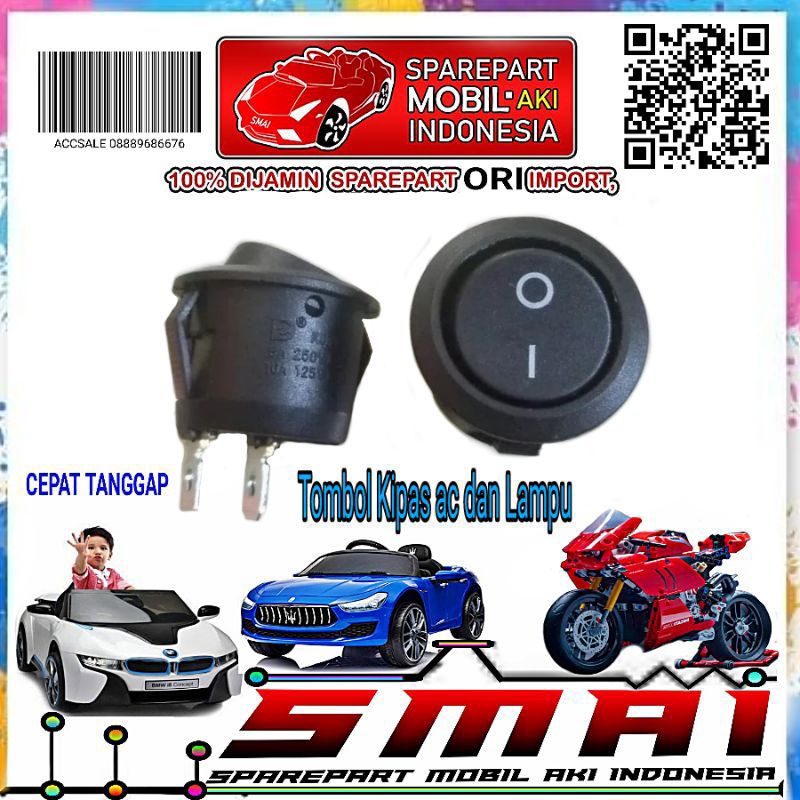 Jual Saklar Mobil Aki Anak/Saklar Tombol AC/Kipas | Shopee Indonesia