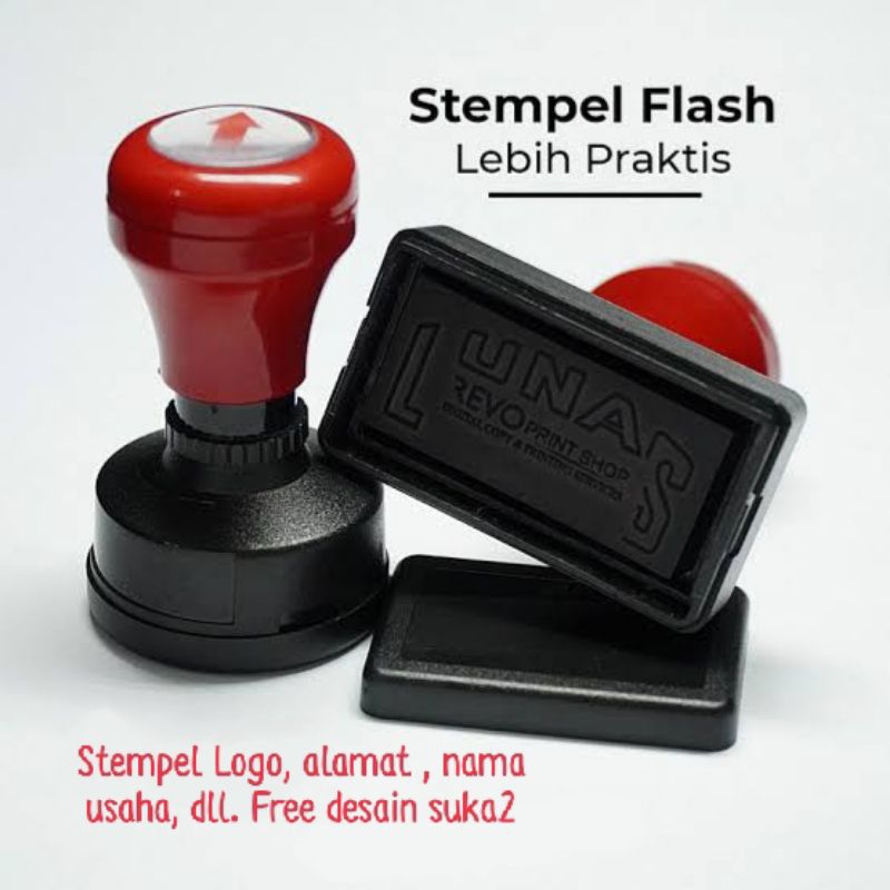 Jual stempel Flas untuk usaha, alamat, free desain | Shopee Indonesia