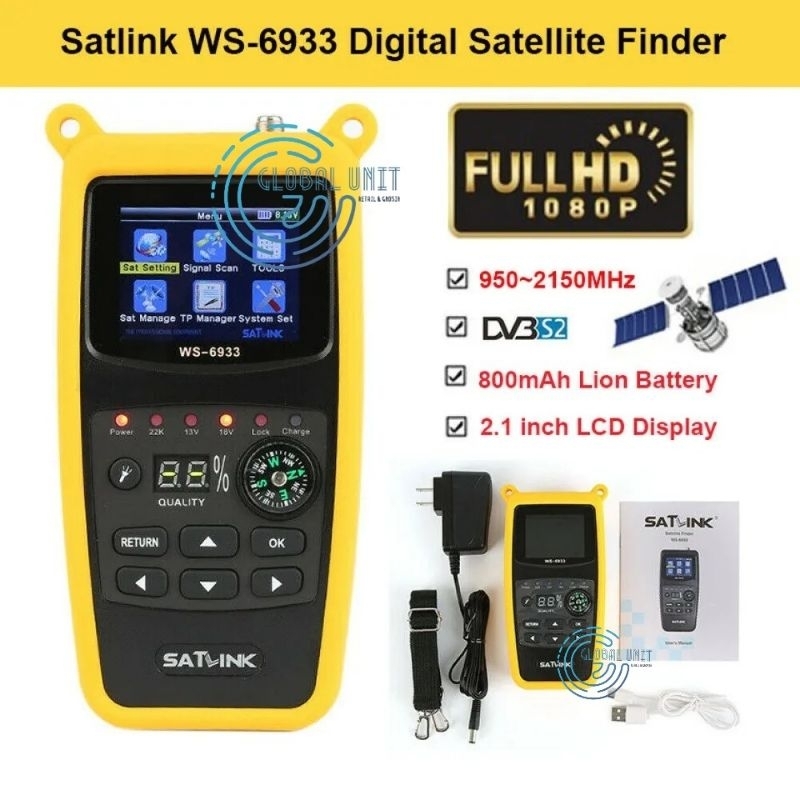 Jual SATLINK WS6933 Digital Satellite Finder Meter Satelite Signal ...