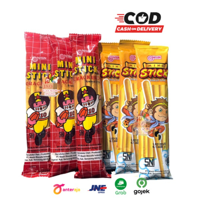 Jual ( JSO) Nissin Mini Stick 25gr Biskuit Stik Snack Cemilan Anak Enak ...