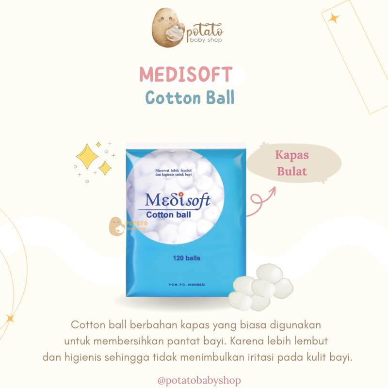 Jual Medisoft Cotton Ball | Kapas Bulat Medisoft | Bola Kapas Bayi ...