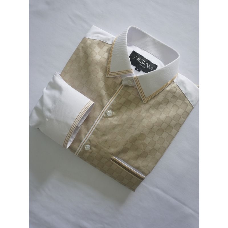 Jual kemeja pria lengan panjang motif coksu by Agam Indonesia | Shopee ...