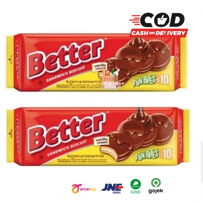 Jual (JSO) Biskuit Better Sandwich Biscuit Biskuit Mayora 120gr Snack ...