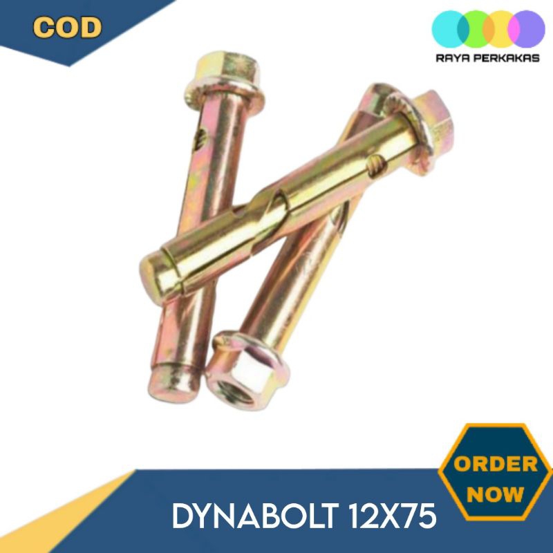 Jual DYNABOLT 12X75 DINABOLT BAUT TEMBOK 12X75 | Shopee Indonesia