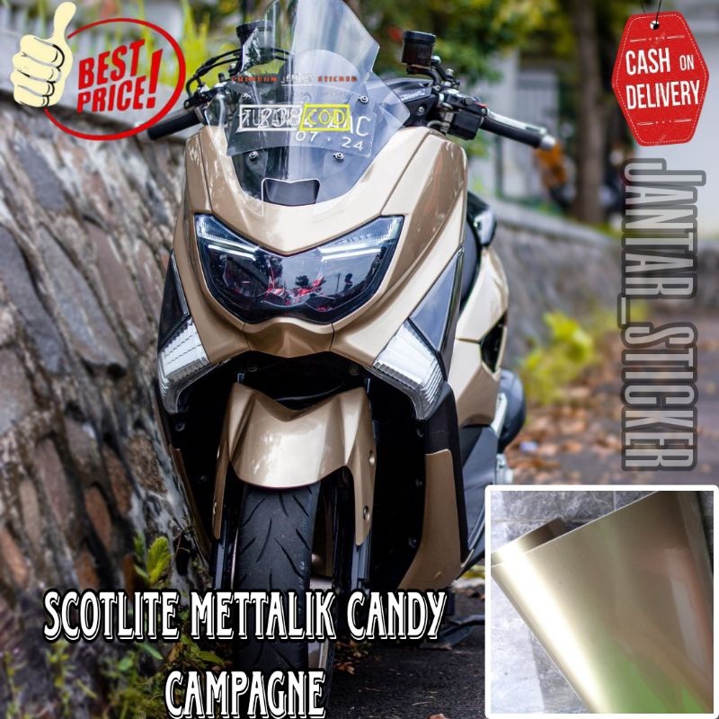 Jual Sticker Scotlite Champagne Candy Metalik Stiker Skotlet Motor ...