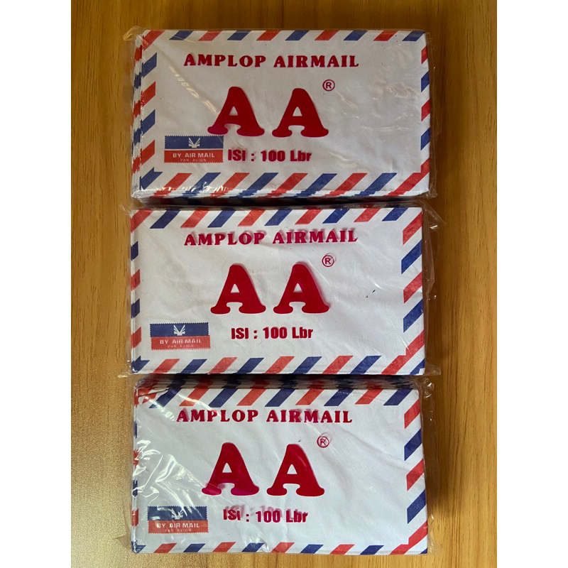 Jual AMPLOP AIRMAIL AA ISI 100 LEMBAR AVION UKURAN KECIL MURAH | Shopee ...
