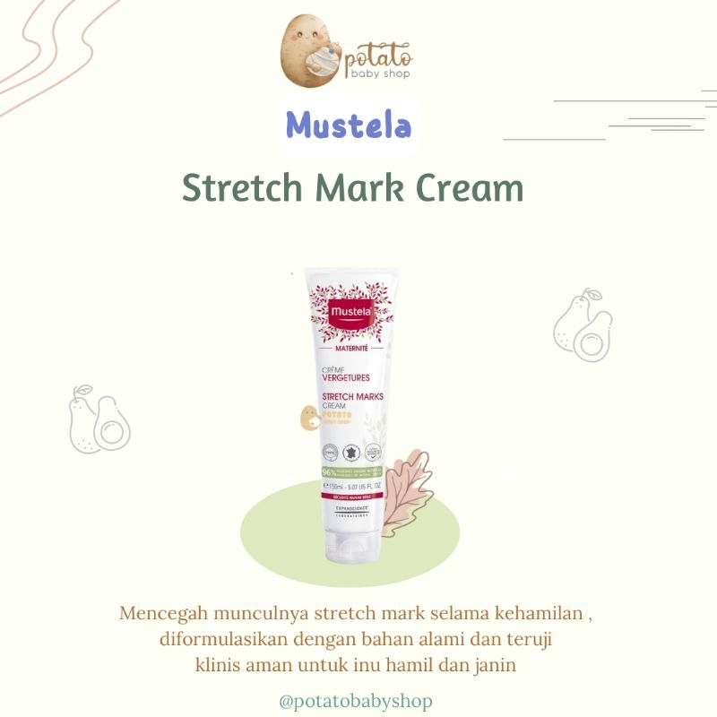 Jual Mustela Stretch Marks Cream 150ml / Krim Stretchmark Ibu Hamil ...