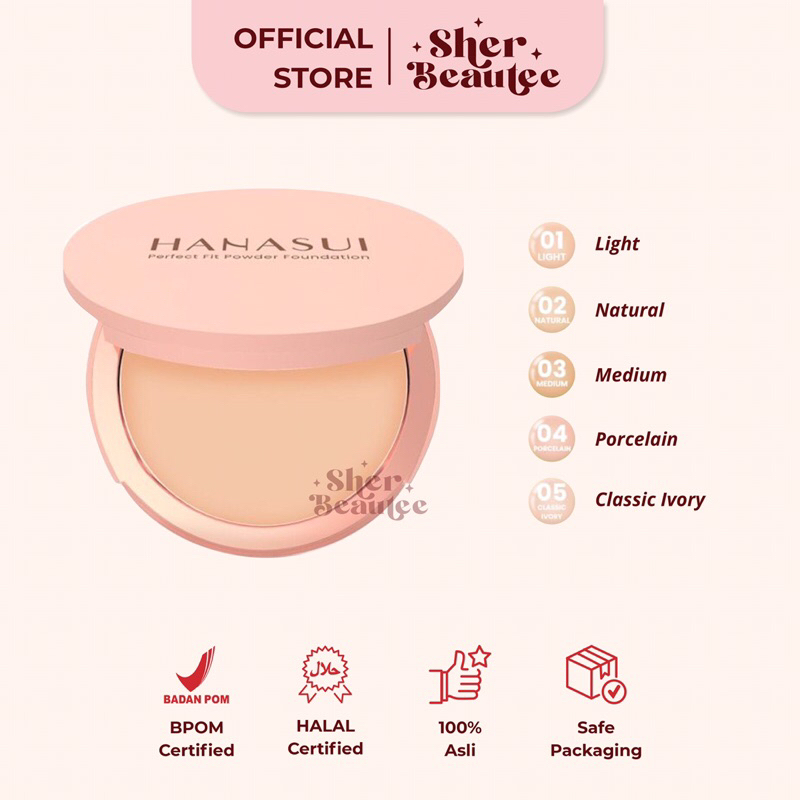 Jual Hanasui Perfect Fit Powder Foundation | Shopee Indonesia
