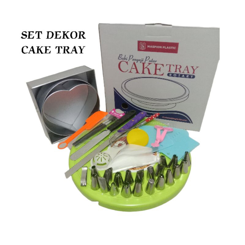 Jual Set Dekor Cake Tray paket dekorasi kue Ulang Tahun / Meja putar ...