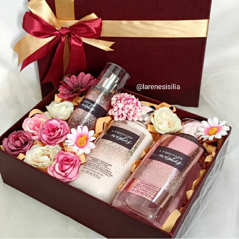 Jual The Body Shop - Hampers Seserahan GIFT SET British Rose Moringa ...