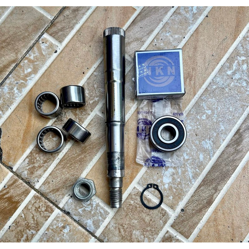 Jual satu set as roda depan px tua laher bearing roces laker roda depan ...