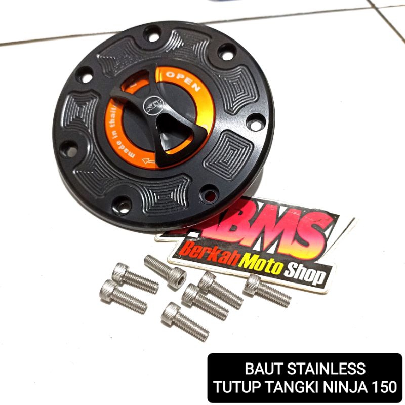Jual [PROMO] BAUT STAINLESS TUTUP TANGKI NINJA R RR SS VICTOR KR150 SSR BAUT COVER TANGKI ...
