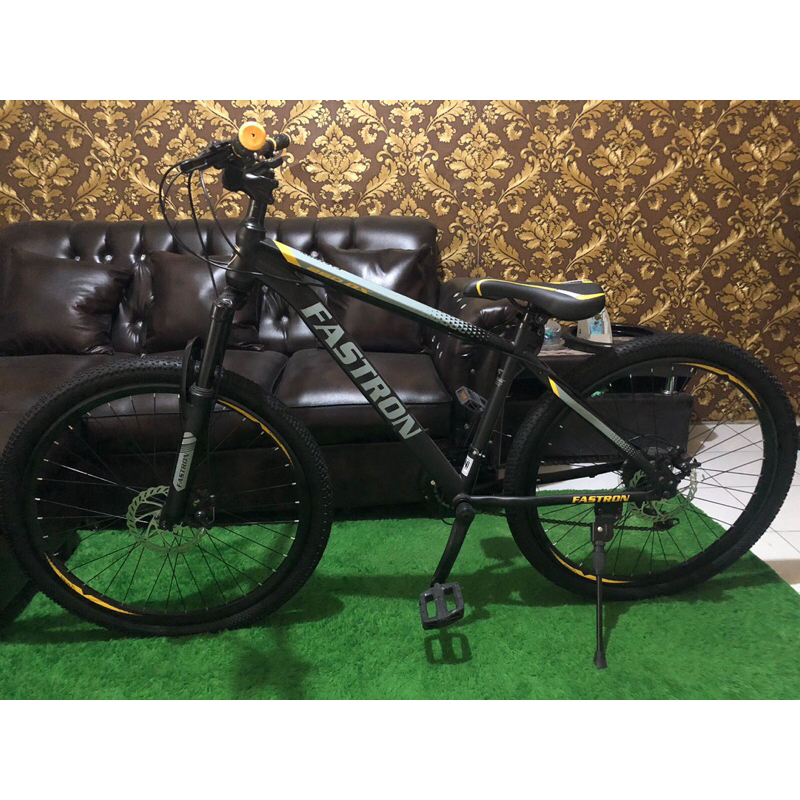 Jual Sepedah Gunung MTB FASTRON Black Yellow | Shopee Indonesia