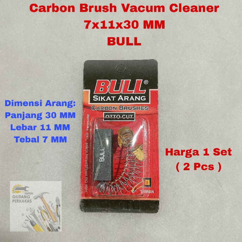Jual Carbon Brush Vacum Cleaner 7x11x30 BULL - CB Sikat Arang Dinamo ...
