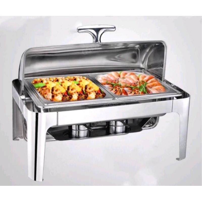 Jual Roll top segi wadah saji prasmanan chafer chafing dish roltop ...