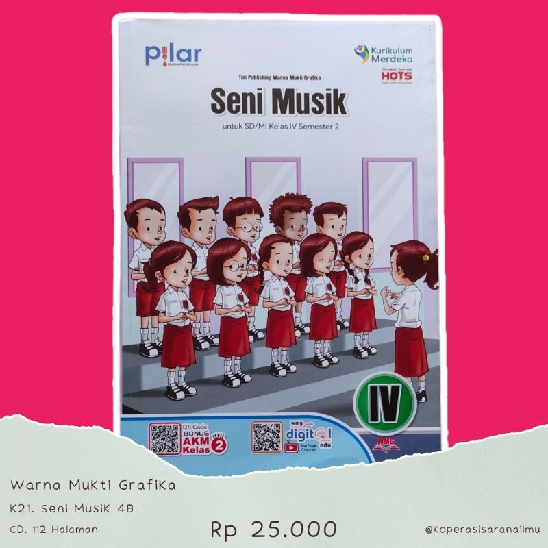 Jual Buku Pendamping Seni Musik Kelas 4 Semester 2 Kurikulum Merdeka SD/MI Pilar | Shopee Indonesia