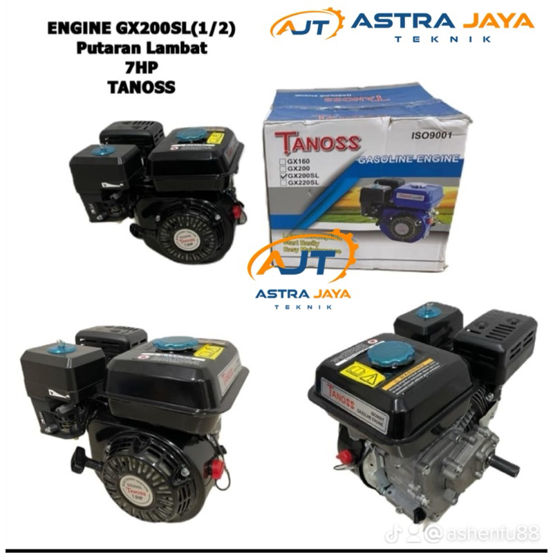 Jual Tanoss GX200 SL Engine 7 HP 1800 RPM Mesin Penggerak Putaran Lambat / Mesin Perahu ...