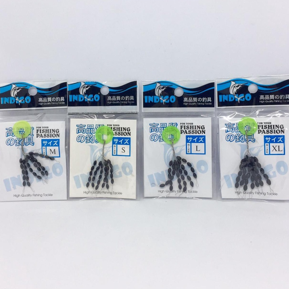 Jual Stopper Pancing Indigo Isi 30pcs Warna Hitam | Shopee Indonesia
