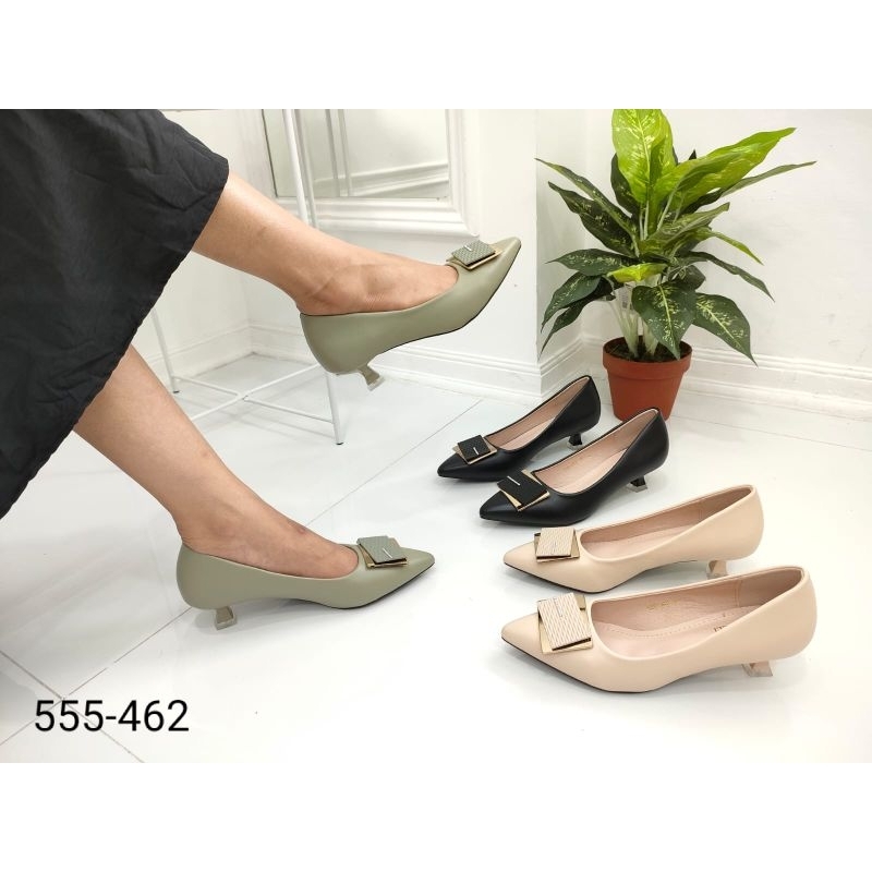 Jual Simoncelli Sepatu Wanita Heels 3 Cm Mutiara Polos Sepatu Kerja ...