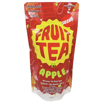 Jual SOSRO FRUIT TEA POUCH 230ml APPLE BLACKCURRANT MINUMAN TEH RASA ...