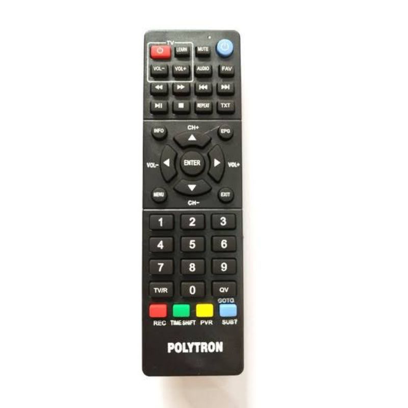 Jual Remote Set Top Box Polytron Original STB PDVT2 + Bonus Baterai ...