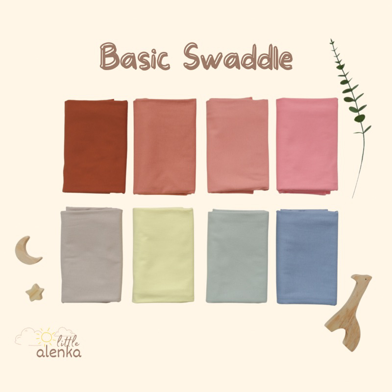 Jual Alenka - Basic Swaddle Set (Bedong Bayi Polos) | Shopee Indonesia