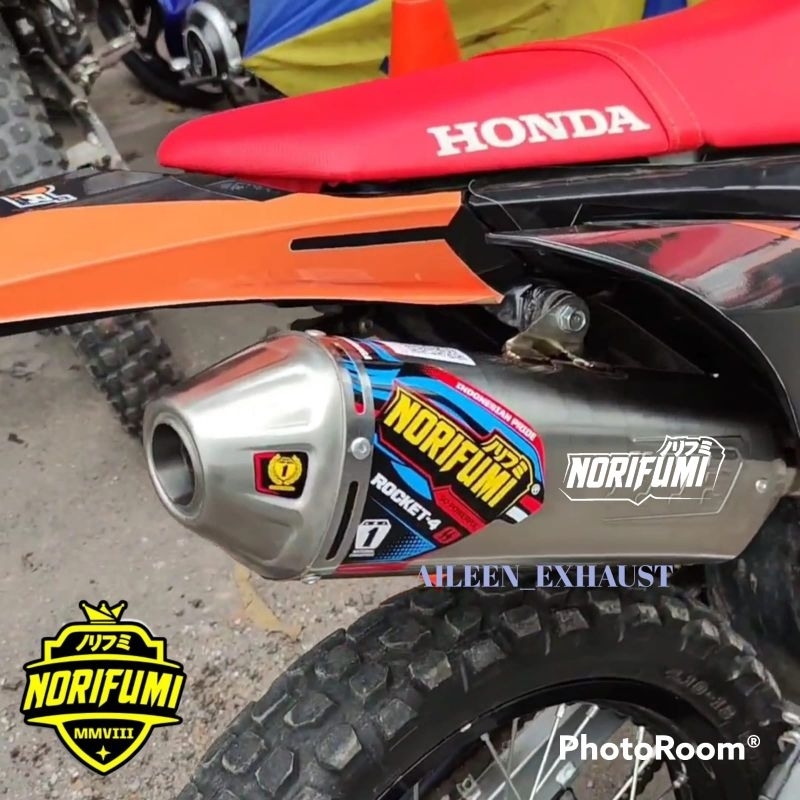 Jual KNALPOT NORIFUMI ROCKET 4 LOGO TERBARU PNP CRF 150 KLX 150 BFSE ...