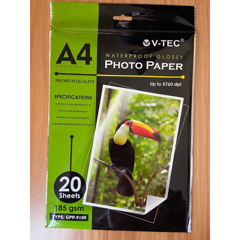 Jual Kertas Foto Glossy A4 185 GSM V-Tec / Glossy Photo Paper A4 185 GSM V-Tec | Shopee Indonesia