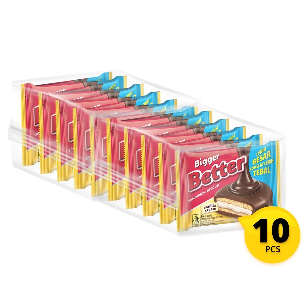Jual BETTER BISCUIT RENCENG ISI 10 x 27gr CHOCOLATE VANILA CREAM ...