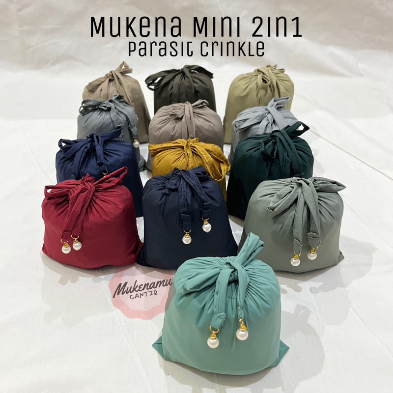 Jual Mukena Dewasa Traveling 2in1 Parasut Crinkle Pouch Mini | Shopee ...