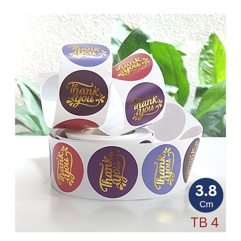 Jual Sticker Thank You Bulat 3,8 cm | Shopee Indonesia