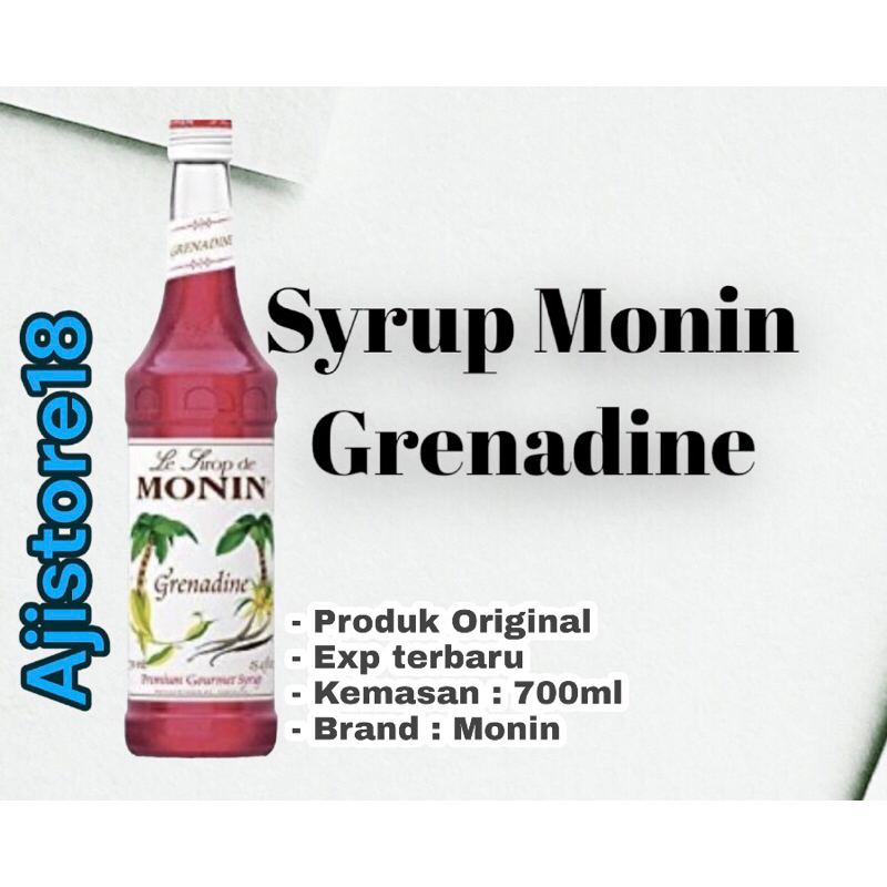 Jual MONIN SYRUP GRENADINE 700ml | Shopee Indonesia