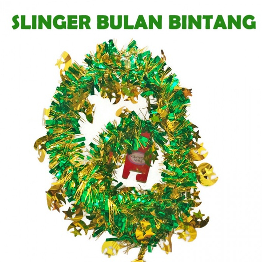 Jual Slinger Dekorasi Idul Fitri 2M Motif Bulan Bintang Ketupat Slinger ...