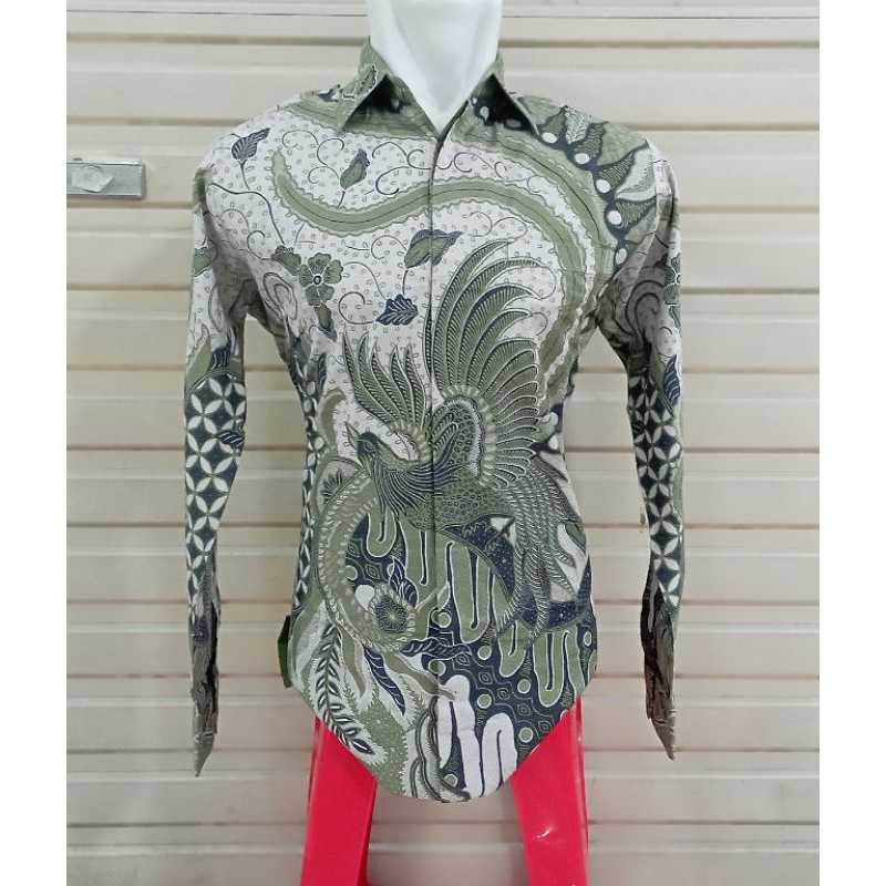 Jual batik warna sage bahan doby premium pria lapis furing hero full ...