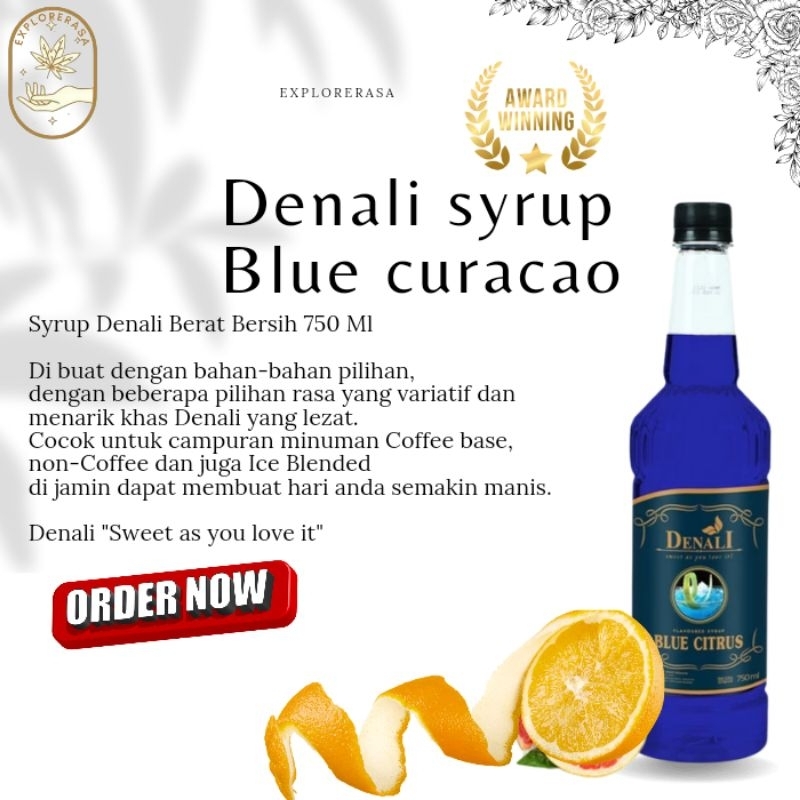 Jual Denali syrup rasa Blue Citrus 750ml | Shopee Indonesia