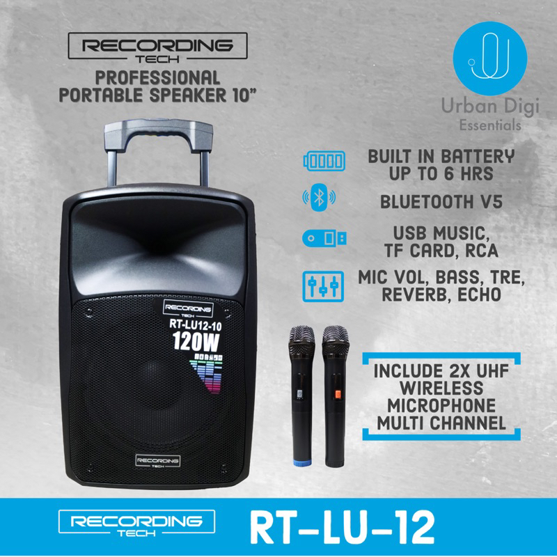 Jual Recording Tech RT LU 12 - Professional Portable Speaker Aktif ...